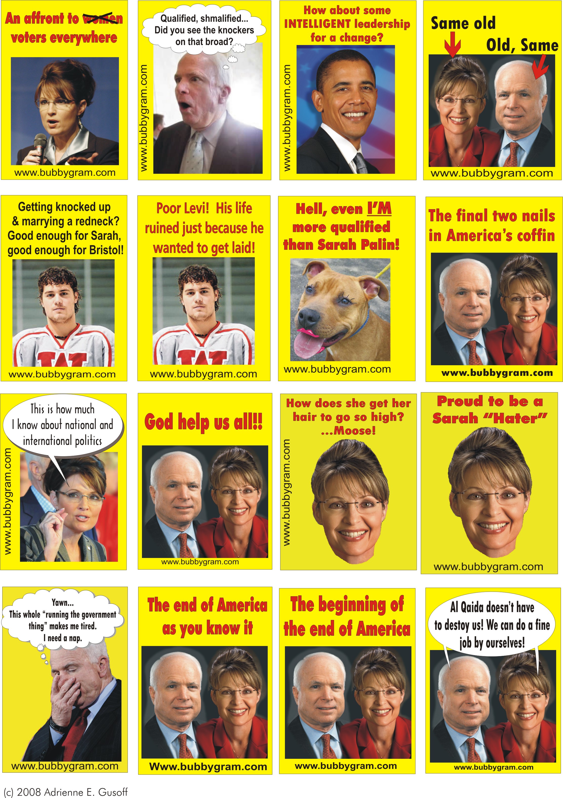 Election 2008 stickers